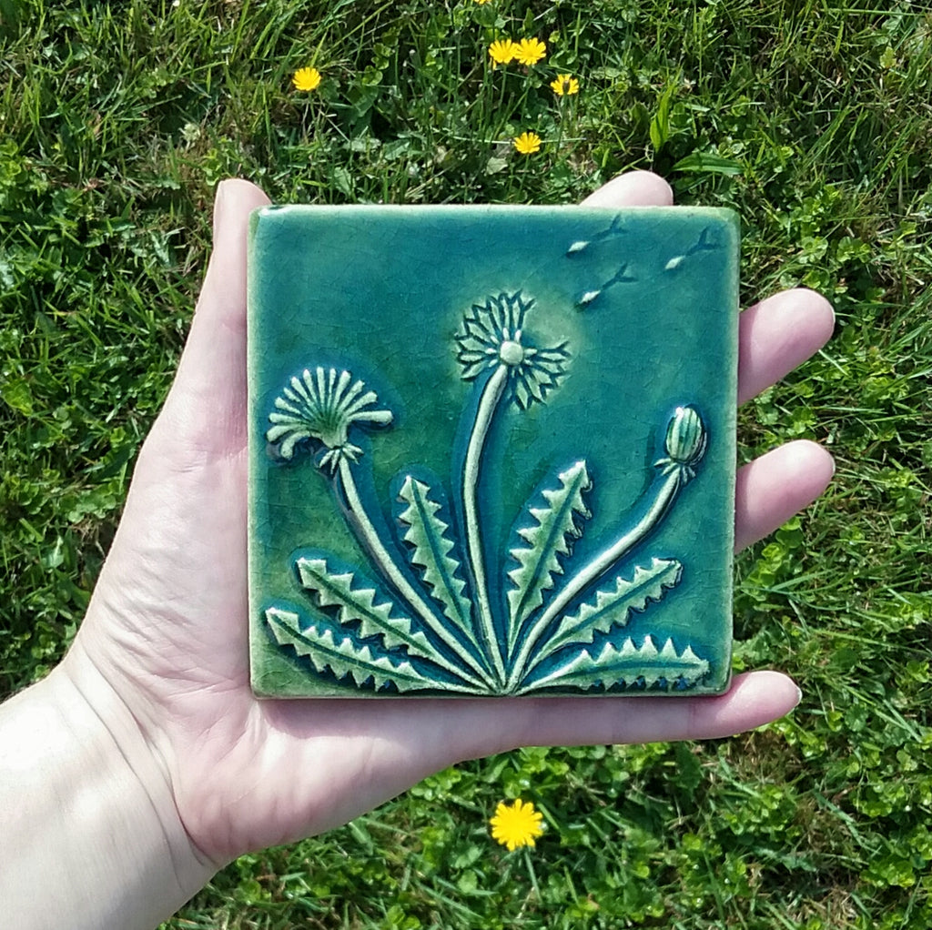 The Dandelion is now available in a smaller size | Ceramic Handmade Tiles