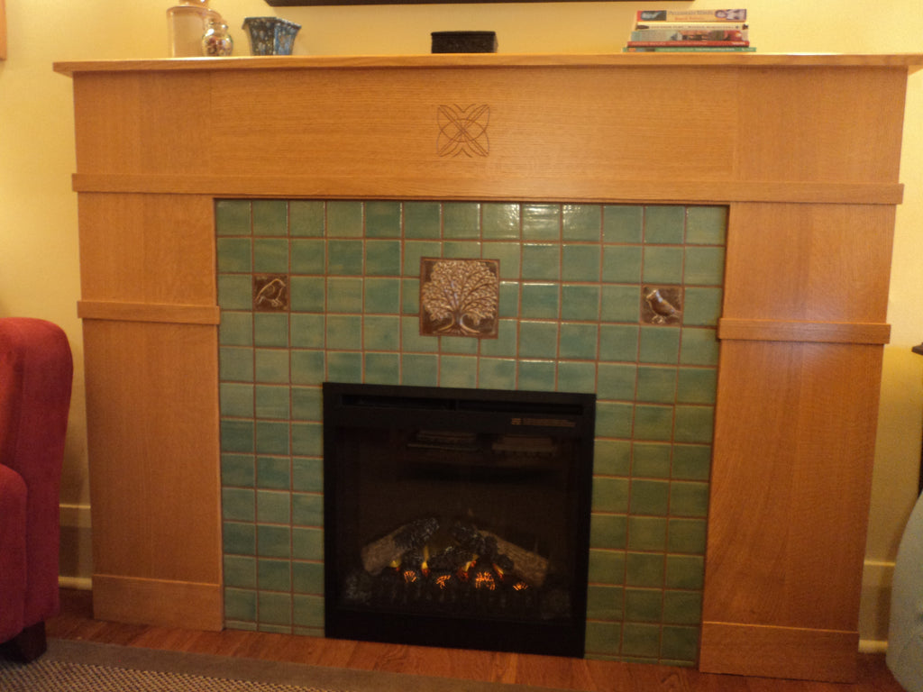 Craftsman Fireplace Tile Designs Prairie Arts & Crafts Fireplace
