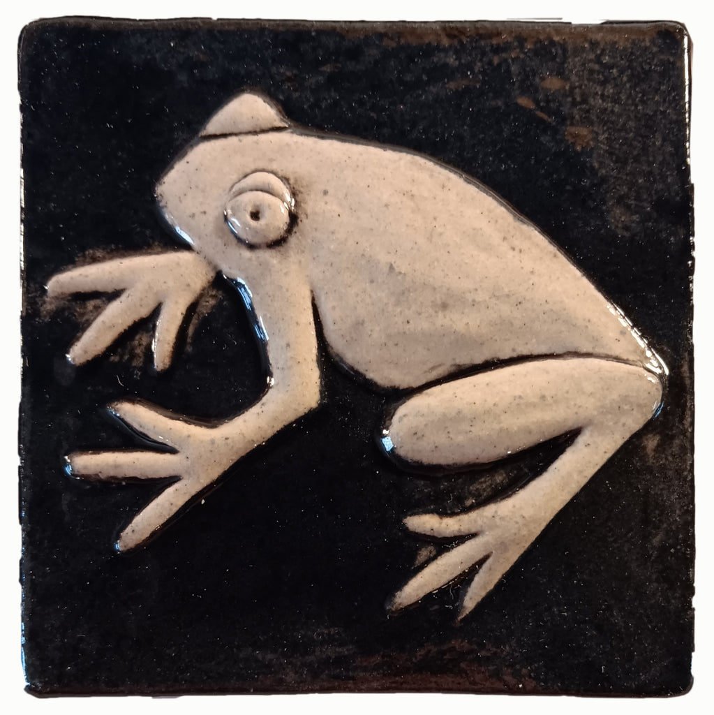 Frog 4"x4" Ceramic Handmade Tile | 4 Inch by 4 Inch Handmade Tiles