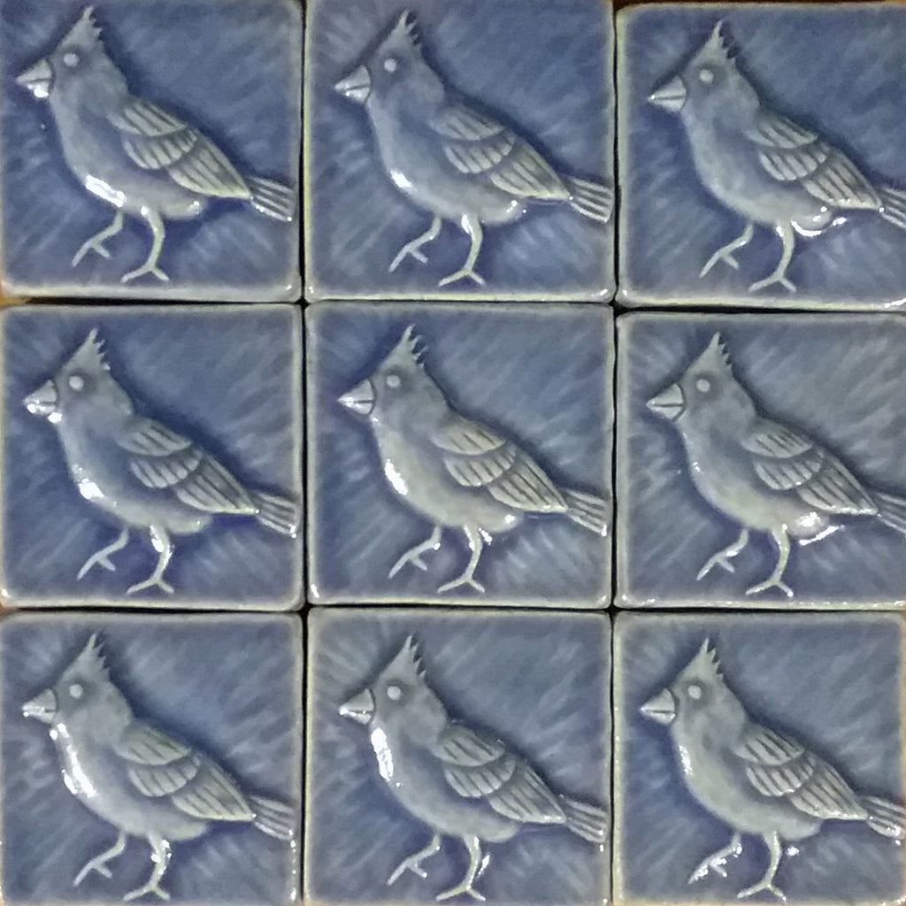 Cardinal 3"x3" Ceramic Handmade Tile | 3 Inch by 3 Inch Handmade Tiles