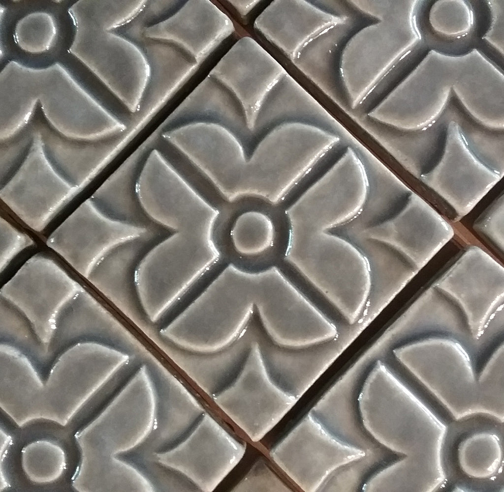 Quatrefoil 3"x3" Ceramic Handmade Tile | 3 Inch by 3 Inch Handmade Tiles