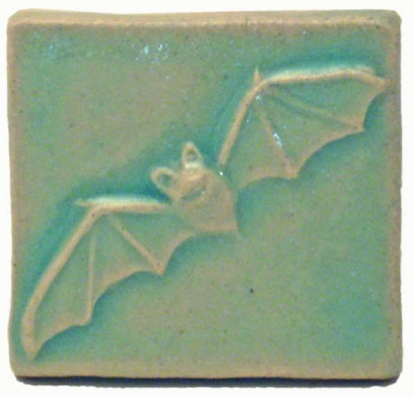 Bat 2"x2" Ceramic Handmade Tile | 2 Inch by 2 Inch Handmade Tiles