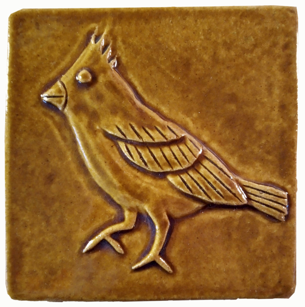Cardinal 4"x4" Ceramic Handmade Tile | 4 Inch by 4 Inch Handmade Tiles
