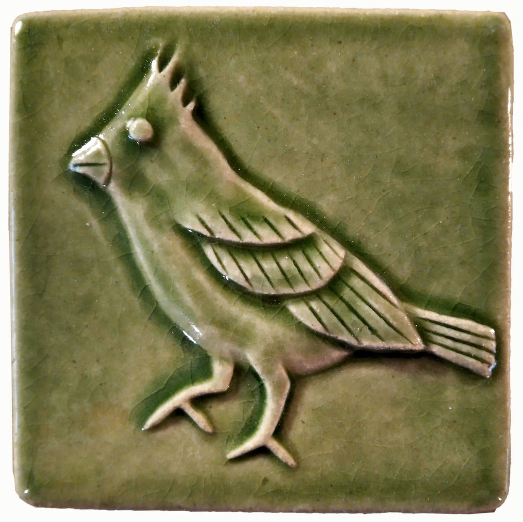 Cardinal 4"x4" Ceramic Handmade Tile | 4 Inch by 4 Inch Handmade Tiles
