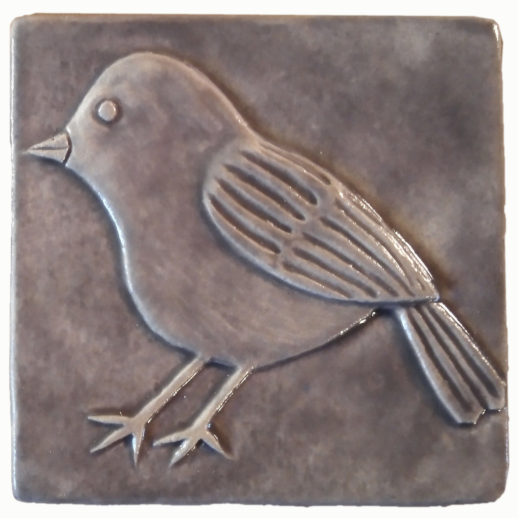 Chickadee facing left 4"x4" Ceramic Handmade Tile | 4 Inch by 4 Inch ...