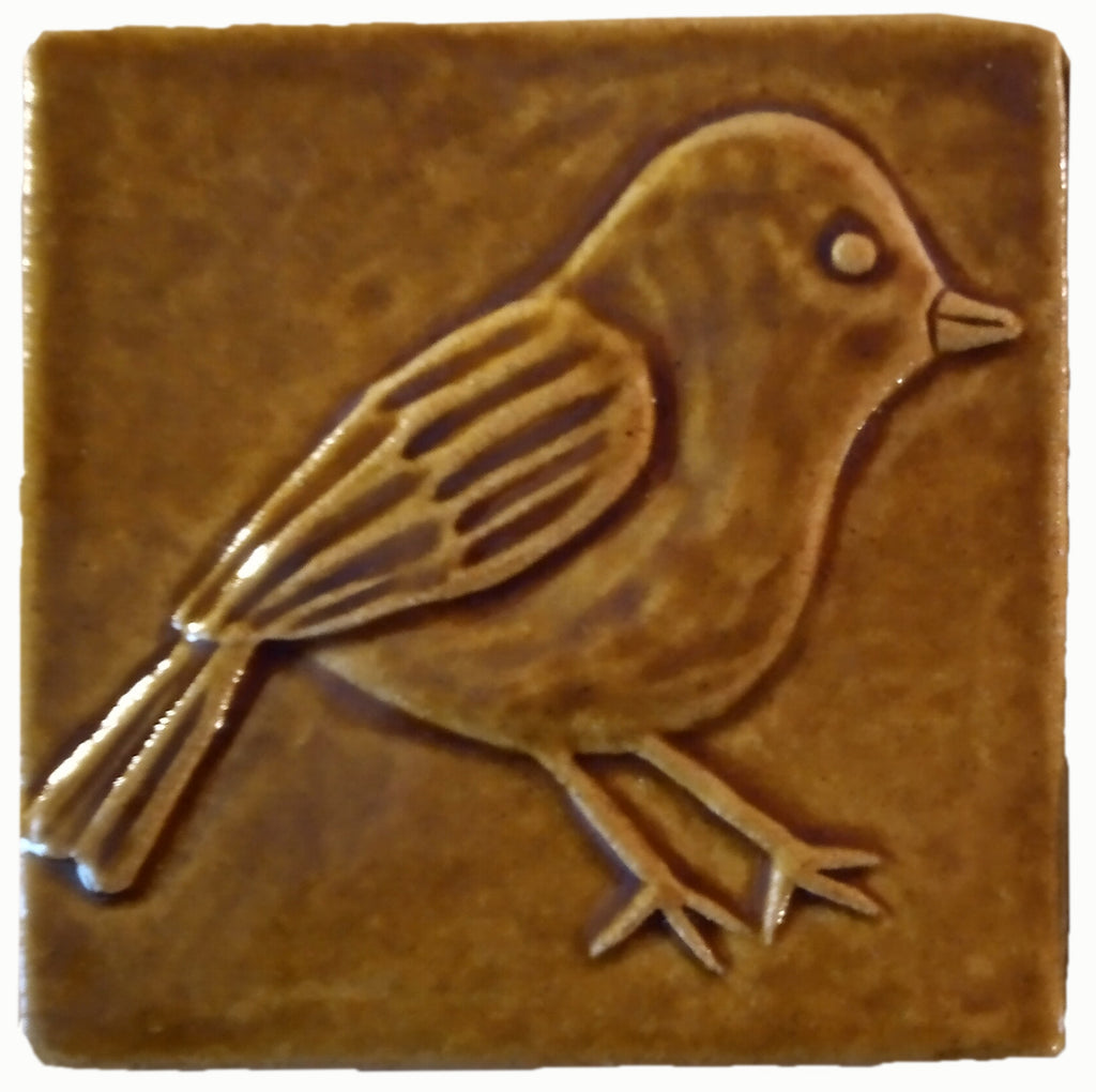 Chickadee facing right 4"x4" Ceramic Handmade Tile | 4 Inch by 4 Inch ...