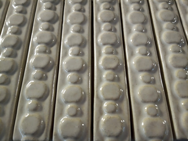 Circles 1"x6" Border Ceramic Handmade Tile | 1 Inch by 6 Inch Handmade ...