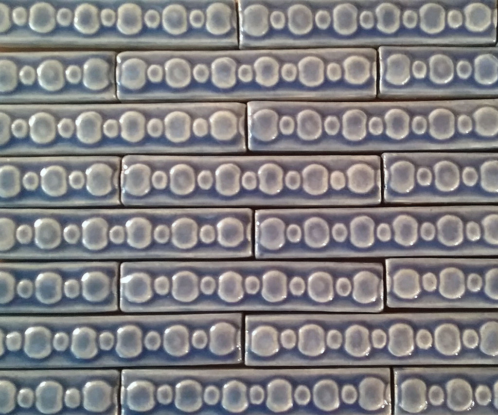Circles 1"x6" Border Ceramic Handmade Tile | 1 Inch by 6 Inch Handmade ...