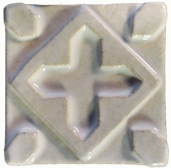 Cut Out Cross 3"x3" Ceramic Handmade Tile | Geometric Handmade Tiles