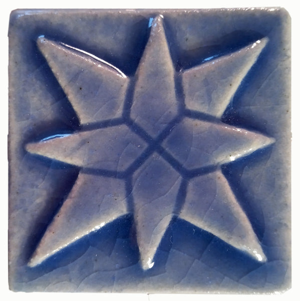 Eight Pointed Star 2"x2" Ceramic Handmade Tile | 2 Inch by 2 Inch ...