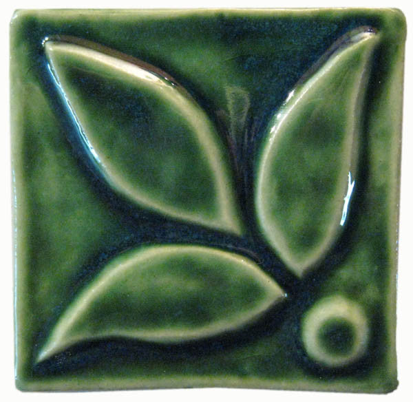 Fleur 3"x3" Ceramic Handmade Tile | 3 Inch by 3 Inch Handmade Tiles