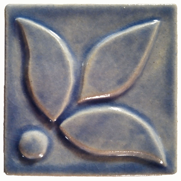 Fleur 4"x4" Ceramic Handmade Tile | 4 Inch by 4 Inch Handmade Tiles