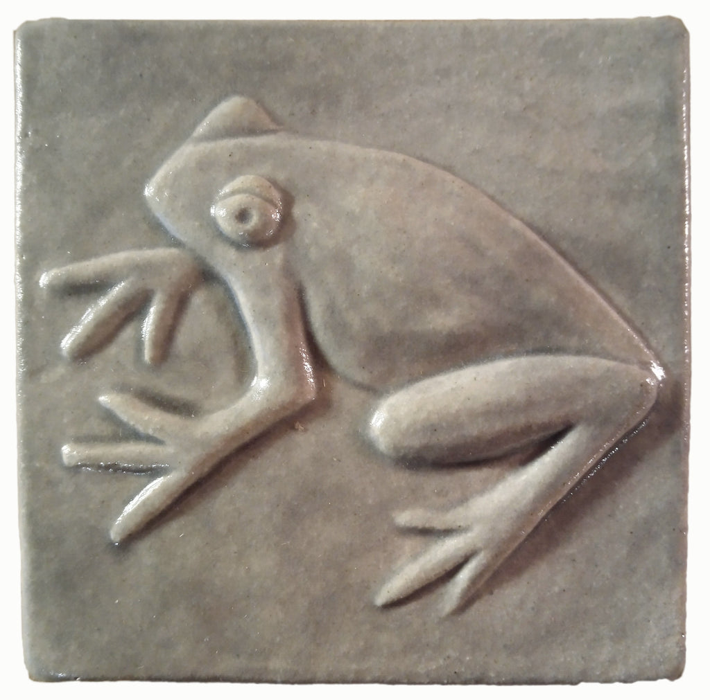 Frog 4"x4" Ceramic Handmade Tile | 4 Inch by 4 Inch Handmade Tiles