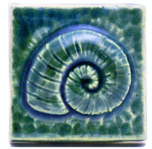 Nautilus 2"x2" Ceramic Handmade Tile | 2 Inch by 2 Inch Handmade Tiles