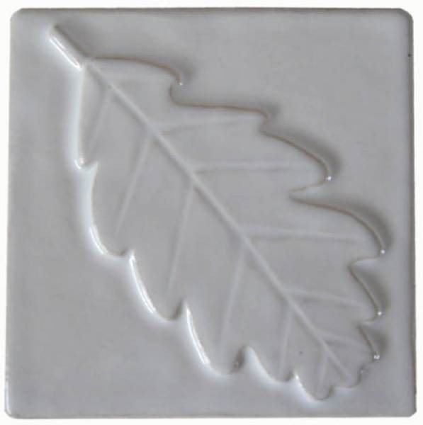 Oak Leaf 4"x4" Ceramic Handmade Tile | 4 Inch by 4 Inch Handmade Tiles
