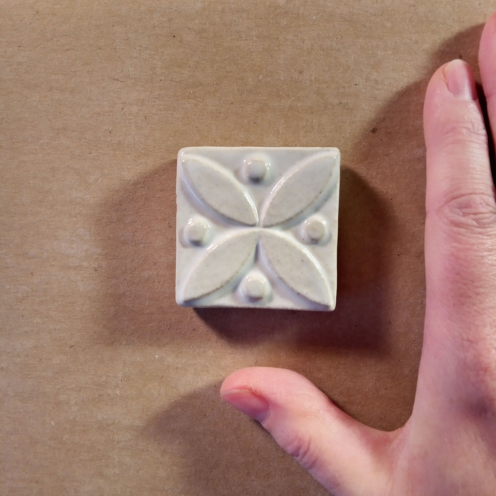 Pointed Ovals 2"x2" Ceramic Handmade Tile | 2 Inch by 2 Inch Handmade Tiles