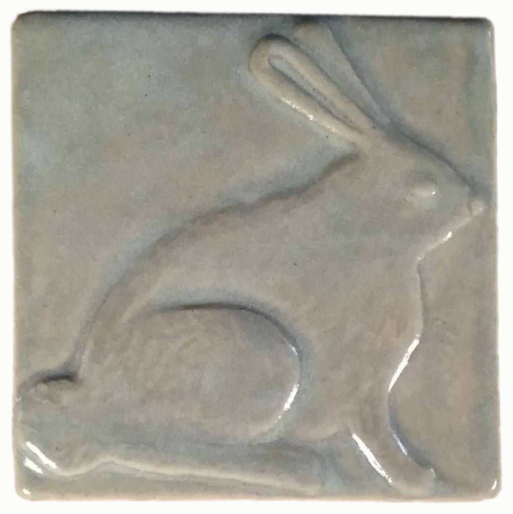 Rabbit 4"x4" Ceramic Handmade Tile | 4 Inch by 4 Inch Handmade Tiles