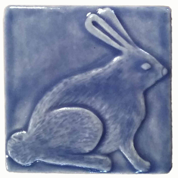 Rabbit 4"x4" Ceramic Handmade Tile | 4 Inch by 4 Inch Handmade Tiles