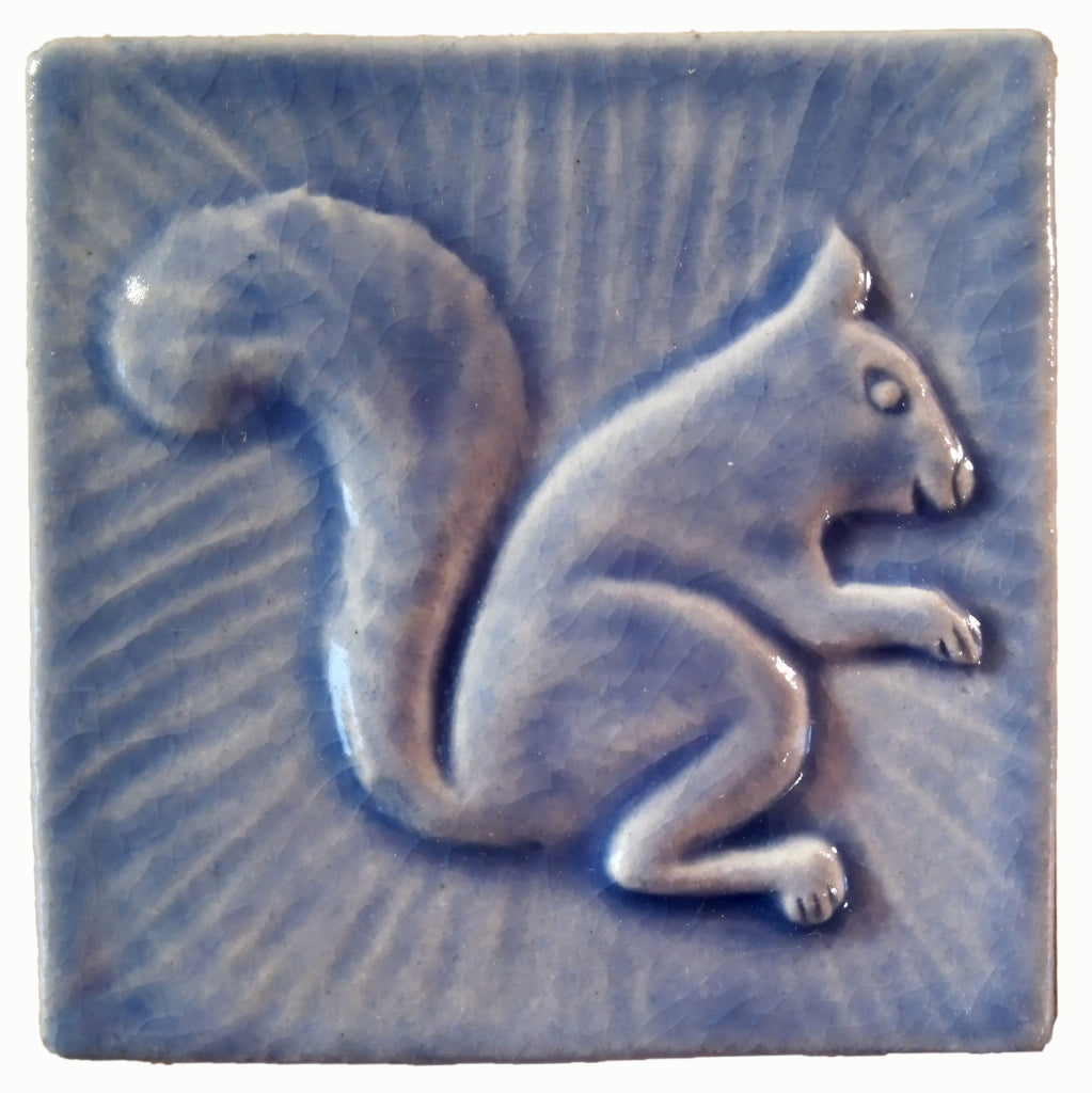 Squirrel 1 facing right 4"x4" Ceramic Handmade Tile | 4 Inch by 4 Inch ...