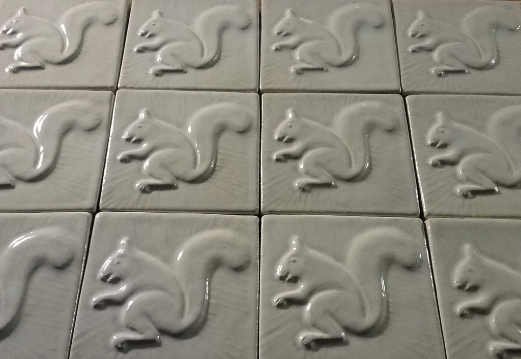 Squirrel 2 facing left 4"x4" Ceramic Handmade Tile | 4 Inch by 4 Inch ...