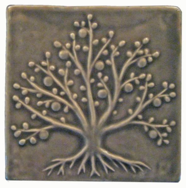 Tree of Life 6"x6" Ceramic Handmade Tile | 6 Inch by 6 Inch Handmade Tiles