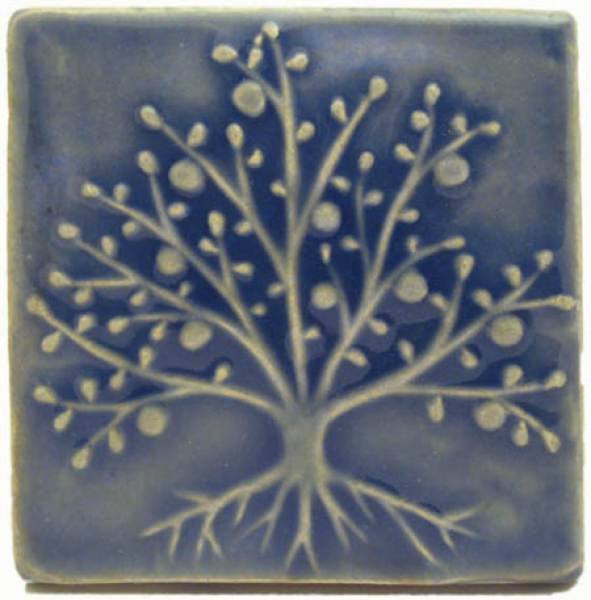 The Tree of Life 4"x4" Ceramic Handmade Tile | 4 Inch by 4 Inch ...