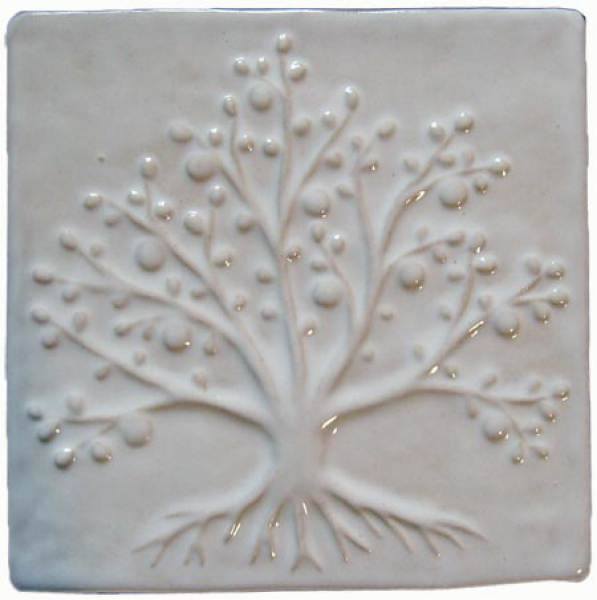 Tree of Life 6"x6" Ceramic Handmade Tile | 6 Inch by 6 Inch Handmade Tiles