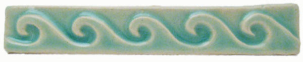 Wave 1"x6" Border Ceramic Handmade Tile | 1 Inch by 6 Inch Handmade Tiles
