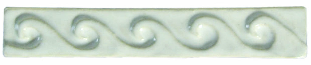 Wave 1"x6" Border Ceramic Handmade Tile | 1 Inch by 6 Inch Handmade Tiles