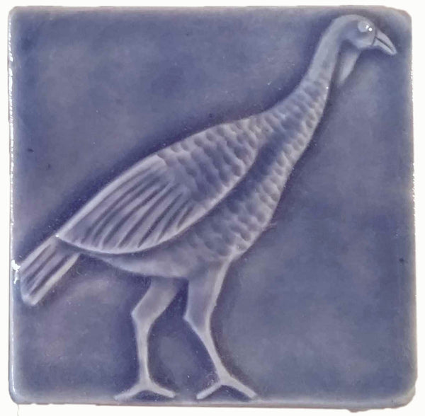 Wild Turkey 4"x4" Ceramic Handmade Tile | 4 Inch by 4 Inch Handmade Tiles