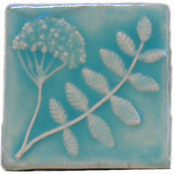 Wildflower 4"x4" Ceramic Handmade Tile | 4 Inch by 4 Inch Handmade Tiles